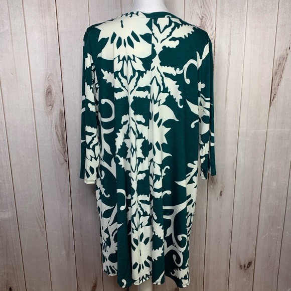 Tops | Plus Size The Corrine Tunic Green Ivory Tunic | Poshmark